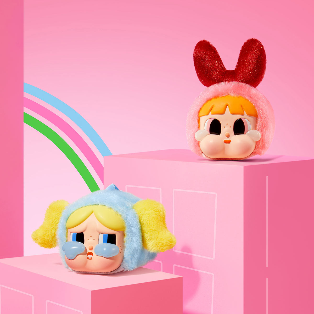 Pop Mart Cry Baby × Powerpuff Girls Vinyl Face Plush Blind Box (1 Comp ...