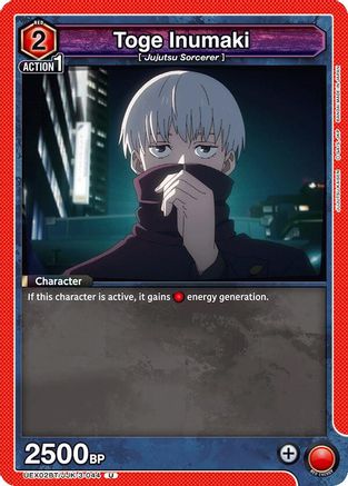 Toge Inumaki (044) (UEX02BT/JJK-3-044) - UEX02BT Jujutsu Kaisen Vol2 – Banana Games & Hobby