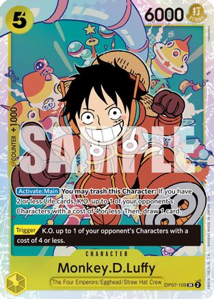 Monkey.D.Luffy - OP07-109 (Reprint) (OP07-109) - Premium Booster -The ...