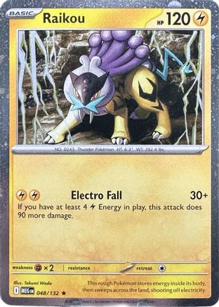Raikou - 048/132 (Cosmo Holo) 48 - ME01 Mega Evolution Holofoil ...