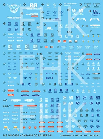 G-Rework Decal - MG GN-0000+GNR-010 Gundam 00 Raiser Use – Banana Games ...