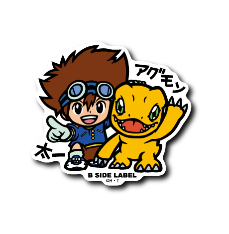 Digimon - Taichi & Agumon Small Sticker (B-SIDE LABEL) – Banana Games ...