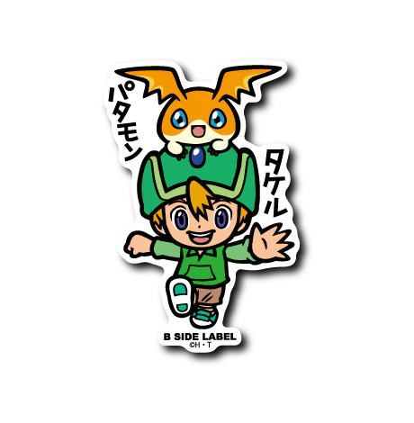 Digimon - Takeru & Patamon Small Sticker (B-SIDE LABEL) – Banana Games ...